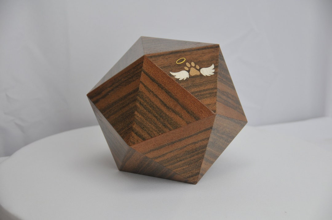 20 Sided Polyhedron Urn, Custom Made, Locally Made, Memorial Urn, Wood ...