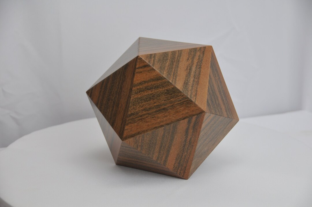 20 Sided Polyhedron Urn, Custom Made, Locally Made, Memorial Urn, Wood ...