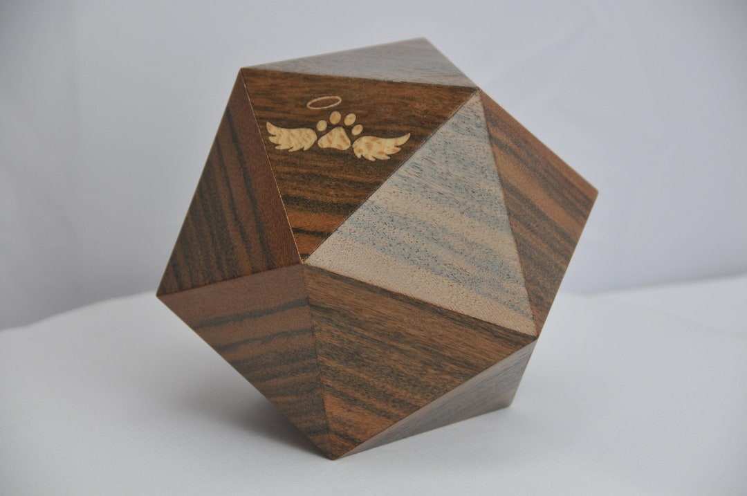 20 Sided Polyhedron Urn, Custom Made, Locally Made, Memorial Urn, Wood ...