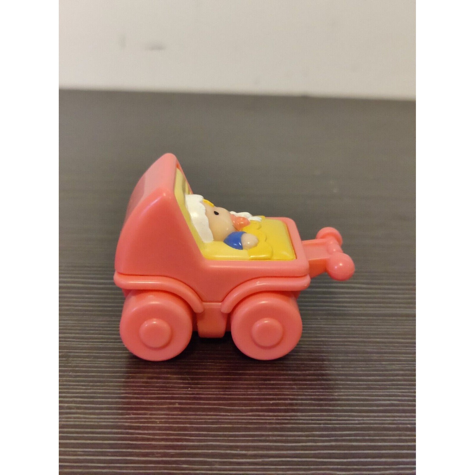Fisher Price Little People Baby Pink Stroller W/ Pacifier Bonnet Toy ...