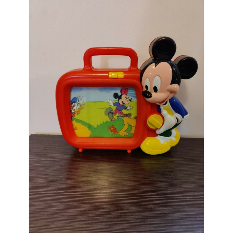 Vintage 80's Disney Mickey Mouse Musical TV Screen With ON/OFF Switch ...