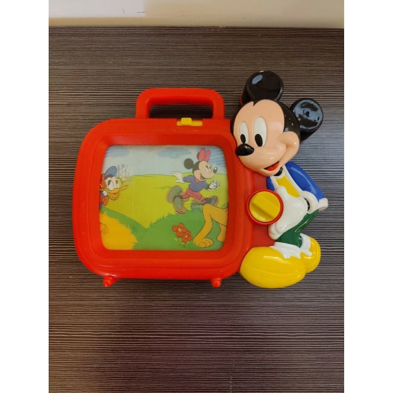 Vintage 80's Disney Mickey Mouse Musical TV Screen With ON/OFF Switch ...