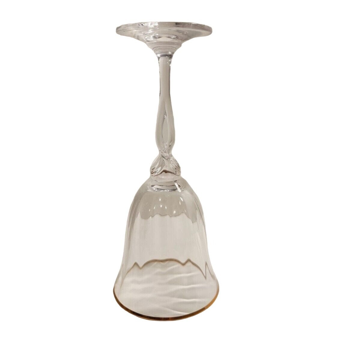 Vintage Oneida chateau Crystal Wine Goblets Gold Rim Set of 4 Signed ...