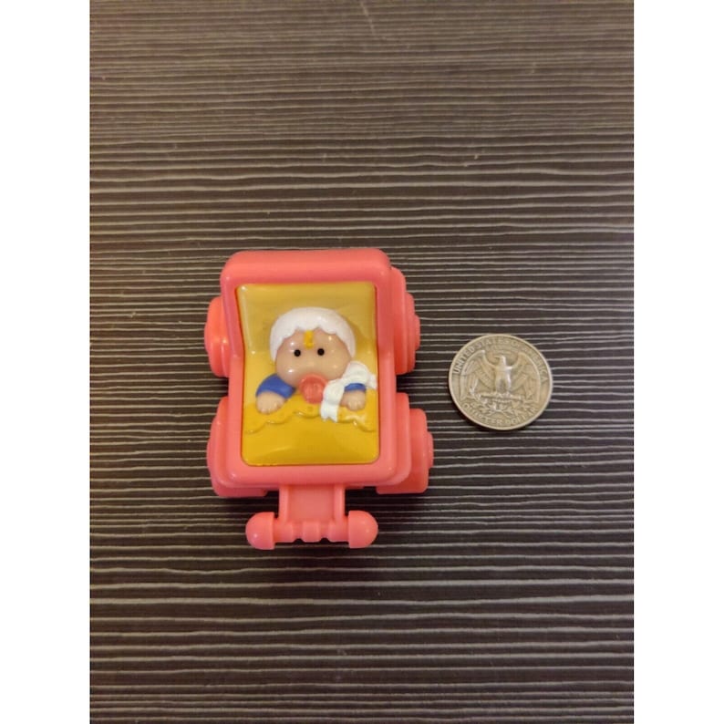 Fisher Price Little People Baby Pink Stroller W/ Pacifier Bonnet Toy ...