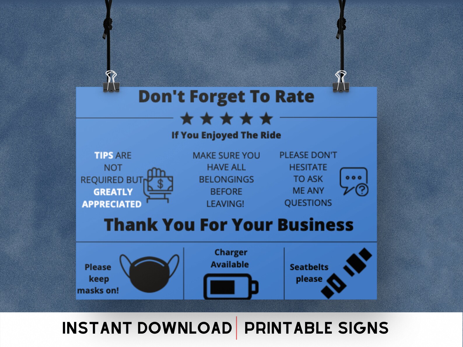 Uber/lyft Printable Signage | Instant Download | Rideshare Signs | Lyft ...