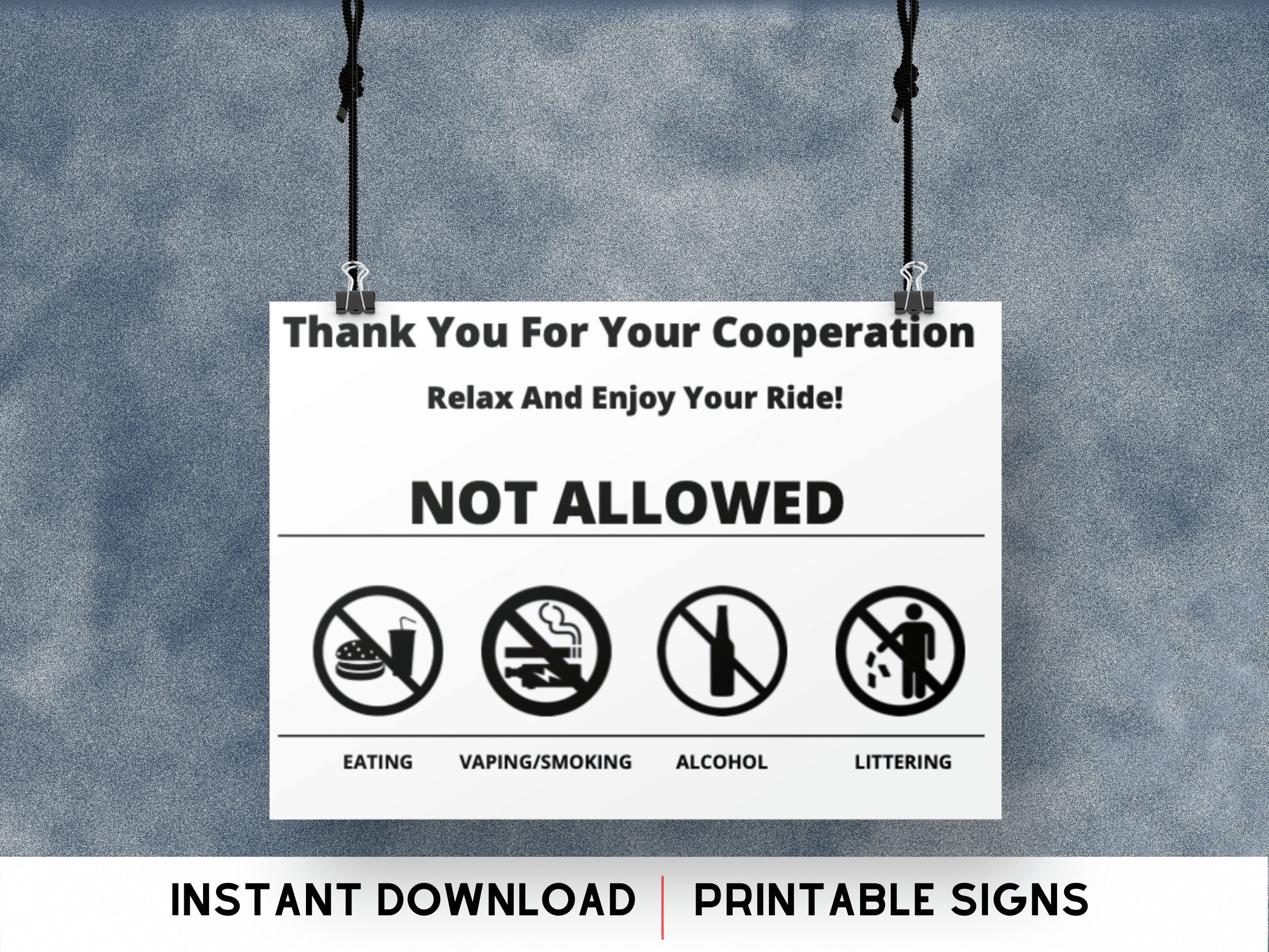 Uber/lyft Printable Signage | Instant Download | Rideshare Signs | Lyft ...