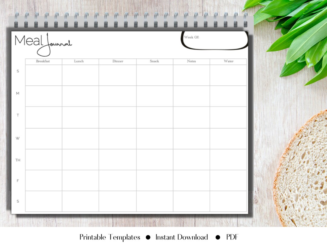 Printable Grocery List | Printable Menu Journal | Grocery List ...