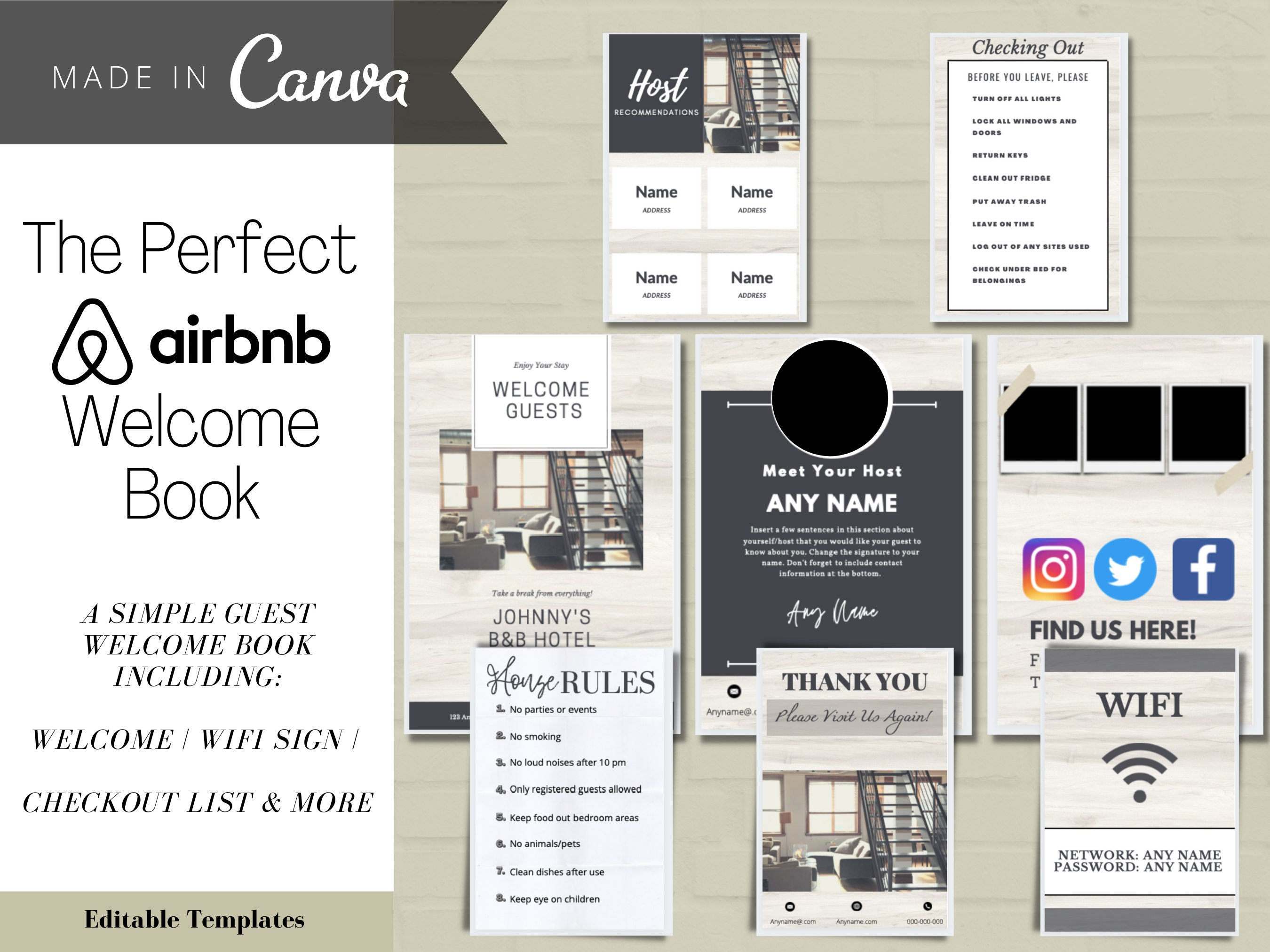 The Perfect Airbnb Welcome Book Guidebooks Rental Booklets Digital ...