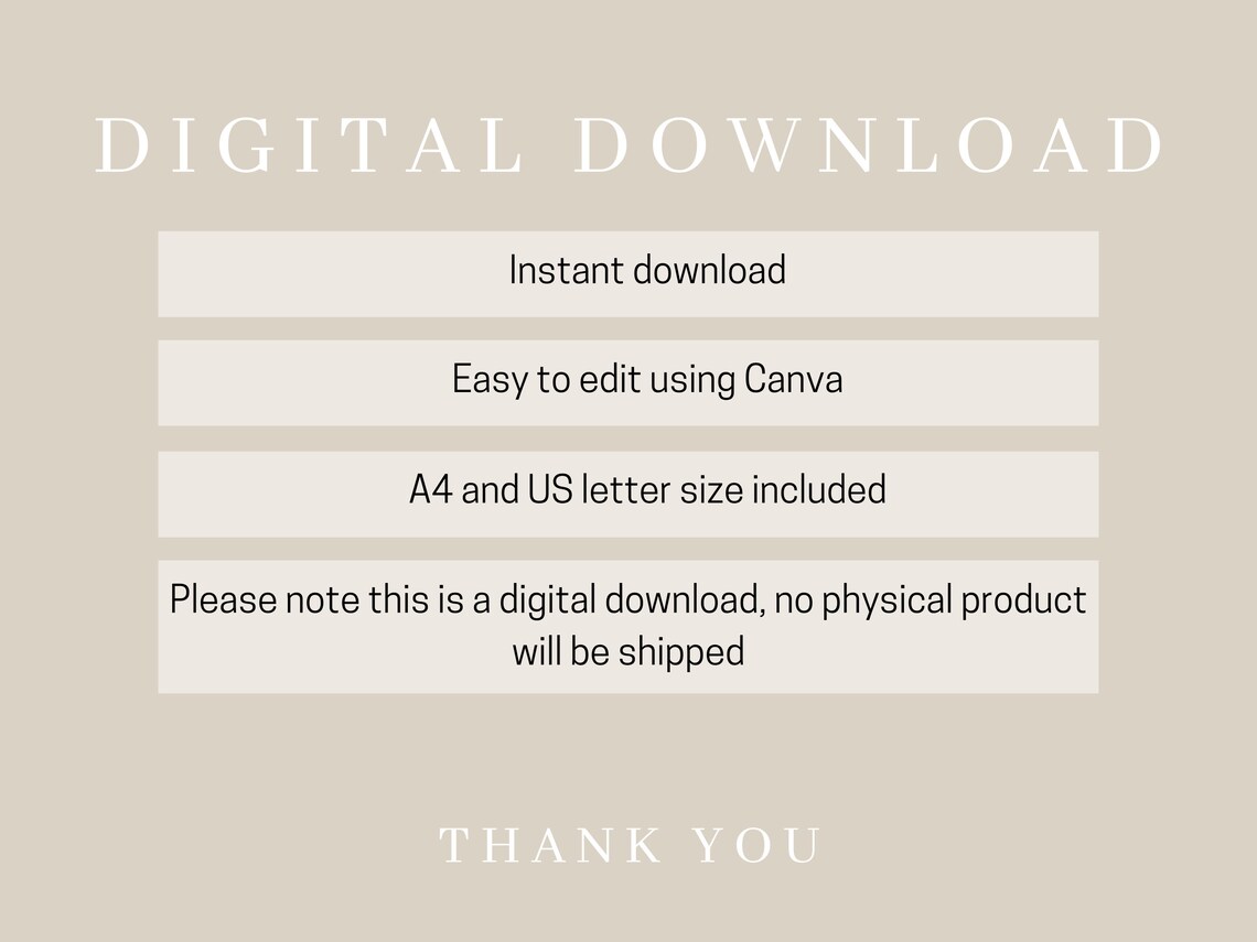 Canva Simple Invoice Template | Printable Invoice | Instant Download ...