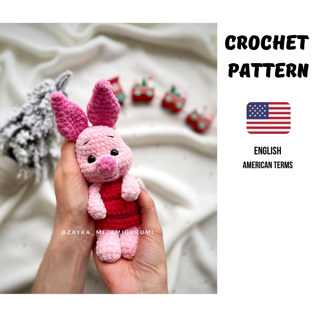 Piglet Crochet Pattern / Piglet Amigurumi Crochet Pattern / Easy ...