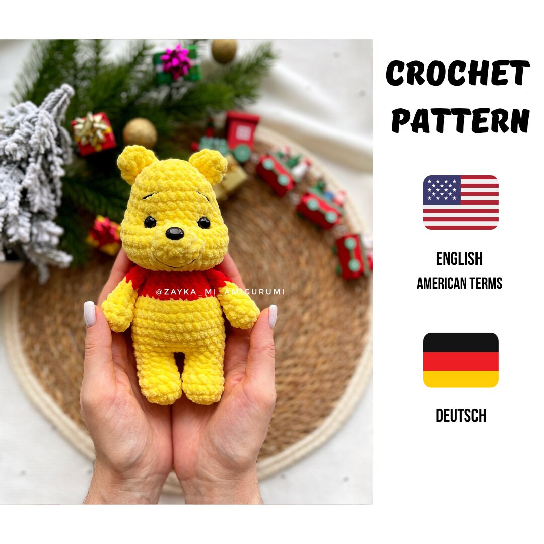 Winnie-the-pooh Crochet Pattern PDF / Amigurumi Crochet Pattern / Easy ...