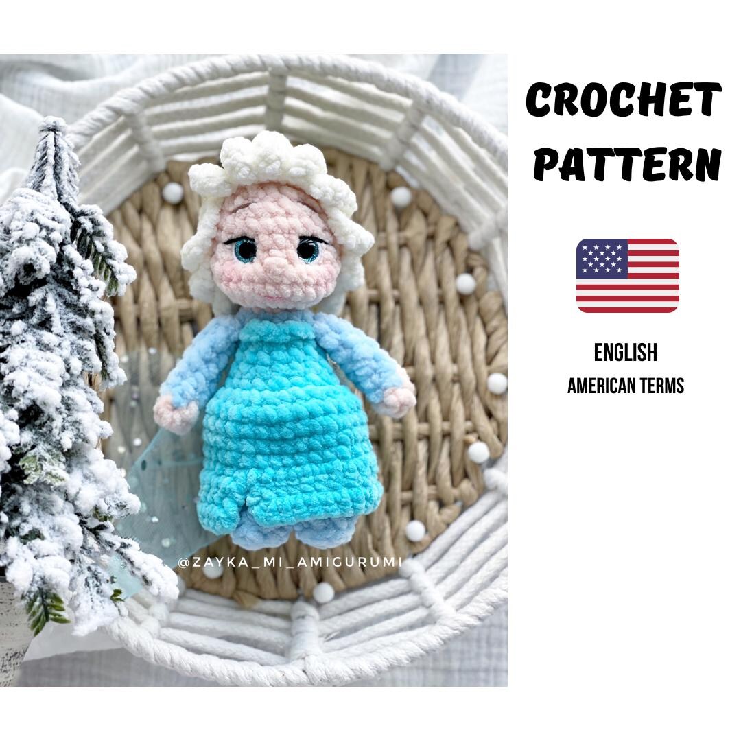 Elsa Queen Crochet Pattern Pdf/ice Princess Doll Pattern Amigirumi ...