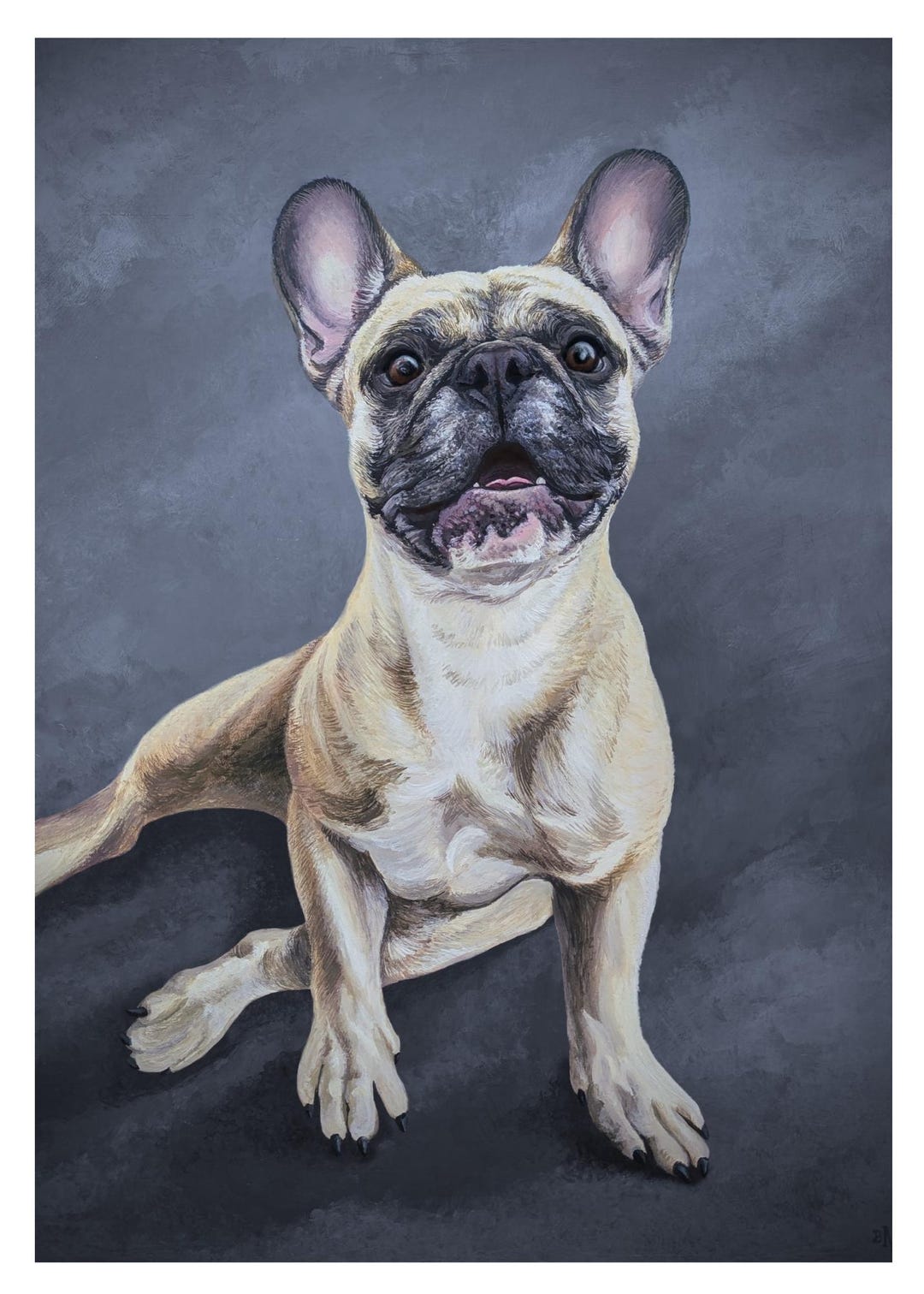 Frenchie Painting French Bulldog Painting Custom Painting 8x10 Print ...