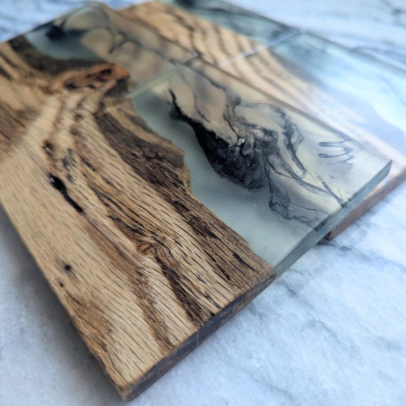 Wood Resin Coasters - Etsy