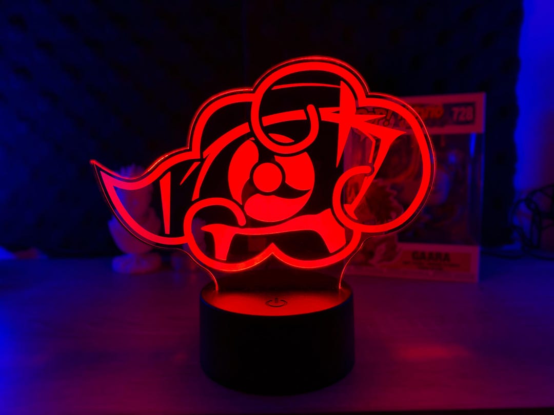 Itachi Amaterasu LED Lamp | Mangekyou Sharingan Akatsuki Lamp - Etsy