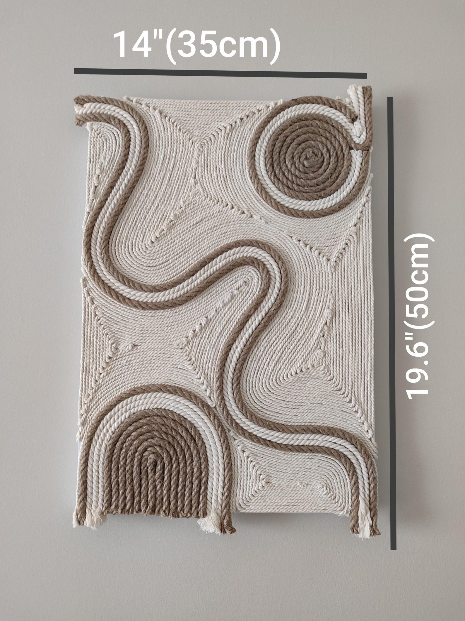 Handmade Rope-covered Canvas Wall Hanging – Geometric Boho Fiber Art - Etsy
