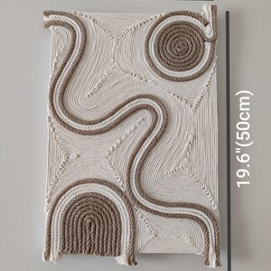 Rope Covered Canvas Wall Hanging/geometry Pattern Wall Hanging/fiber ...