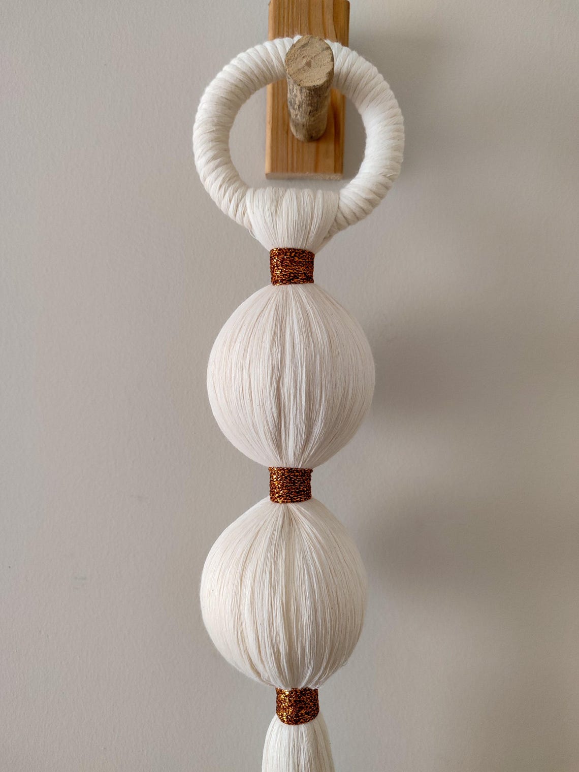 Handmade Macrame Ball Wall Hanging: Boho Scandinavian Decor - Etsy