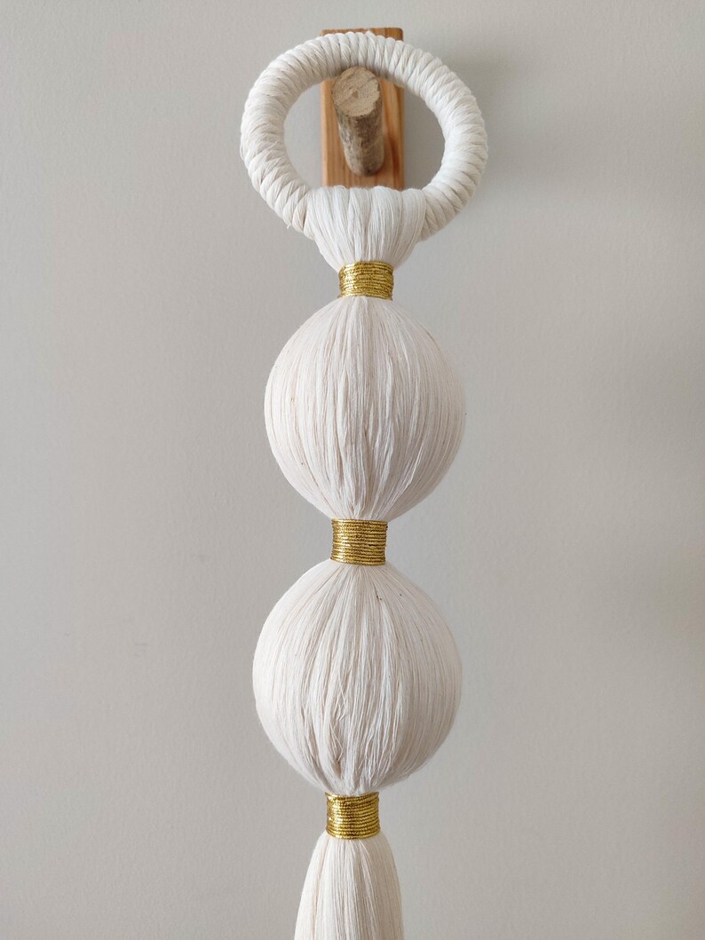 Handmade Macrame Ball Wall Hanging: Boho Scandinavian Decor - Etsy