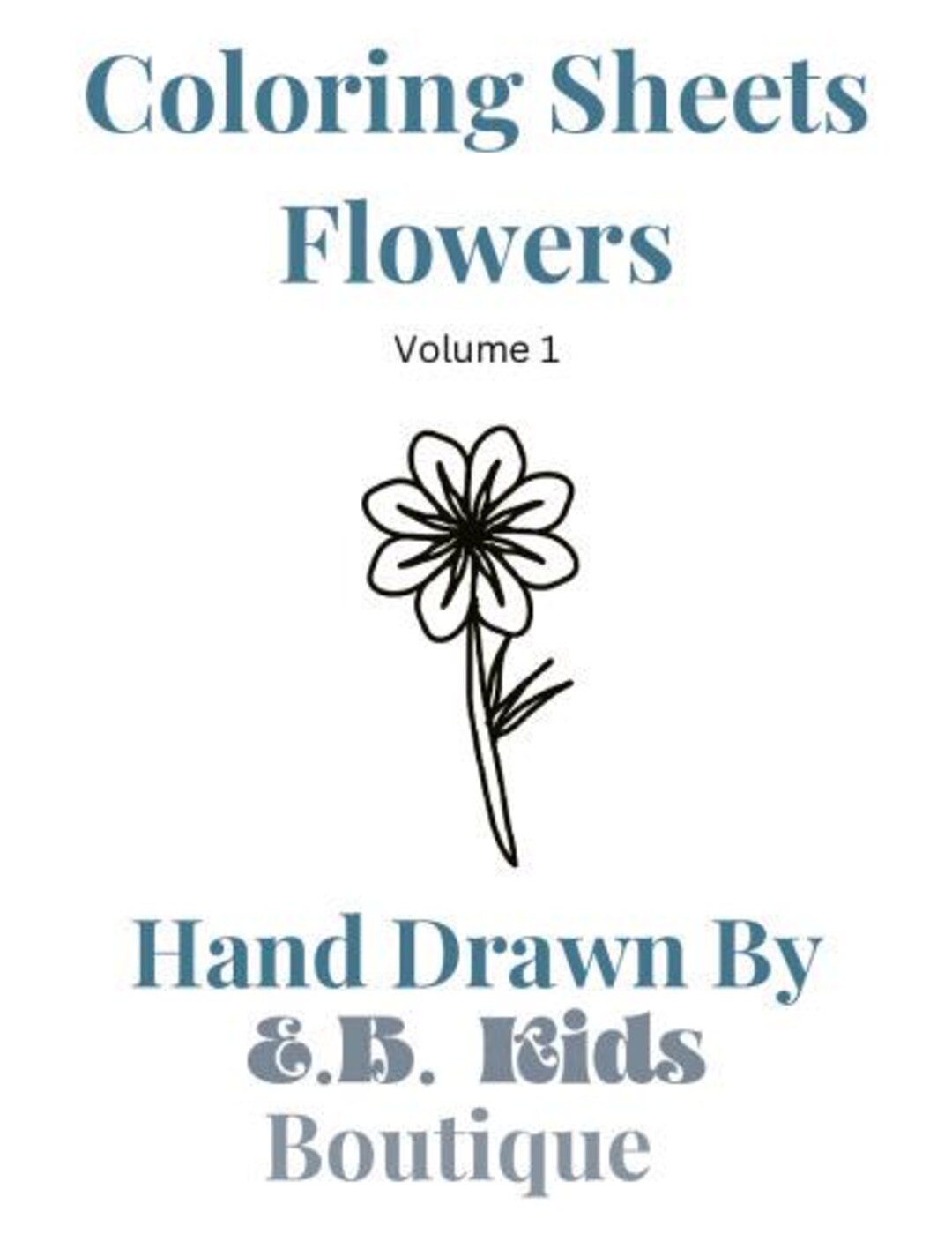 Ebook for Coloring With iPad or Print Paper Hand Drawn Flowers Volume 1 ...