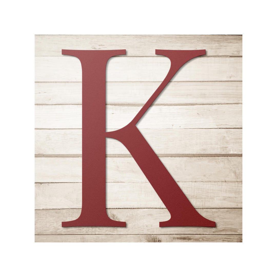 Customizable Metal Letter K Wall Art Personalized Steel Sign for Home ...