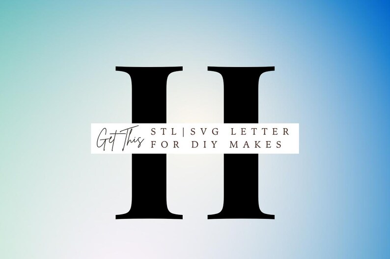 Letter H STL SVG | Playfair Font 3D Print Laser Cut DIY - Etsy