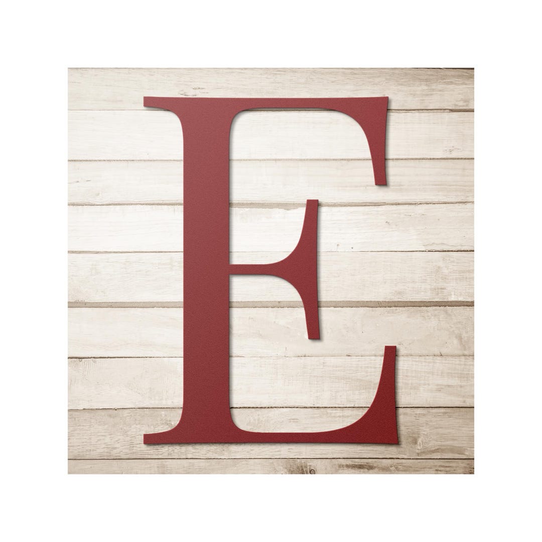 Metal Alphabet Wall Decor | Letter E | Sizes 12 Inches to 36 Inches ...