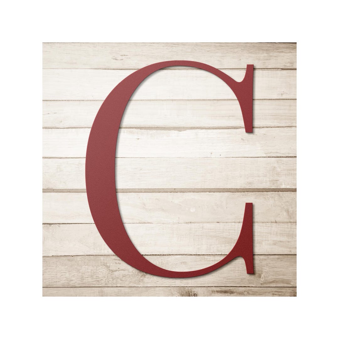 Metal Alphabet Wall Decor | Letter C | Sizes 12 Inches to 36 Inches ...