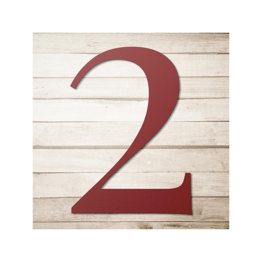Custom Metal Wall Sign | Number 2 | 5 Colors & 6 Sizes | Home Decor - Etsy