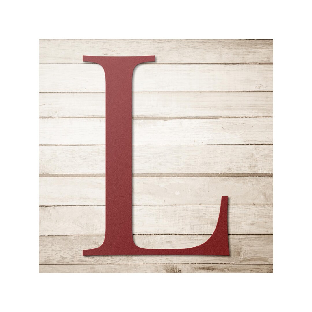 Personalized Metal Letter L Sign: Powder Coated Steel Home Decor - Etsy
