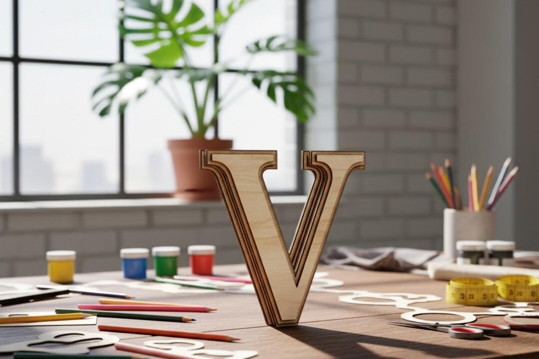 Letter V STL SVG | Playfair Font | 3D Print, Laser Cut - Etsy