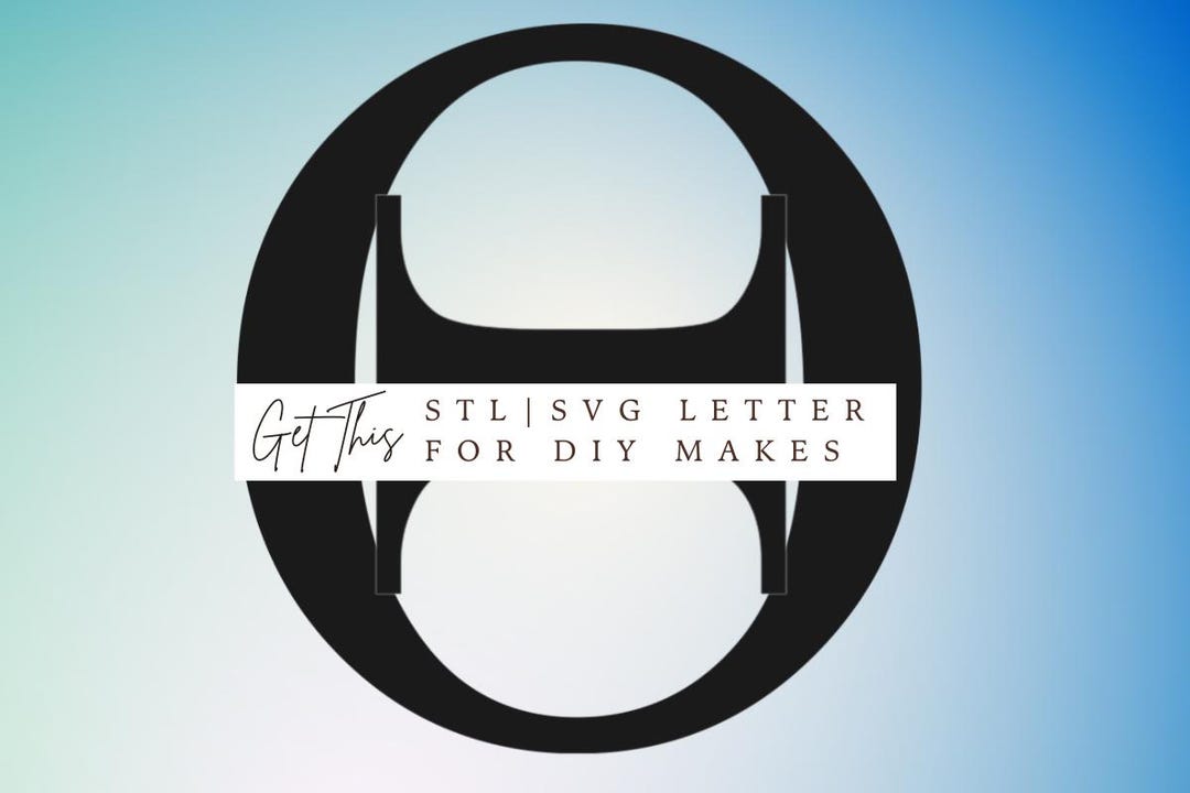 Theta Greek Letter STL SVG - 3D Print Laser Cut DIY - Etsy