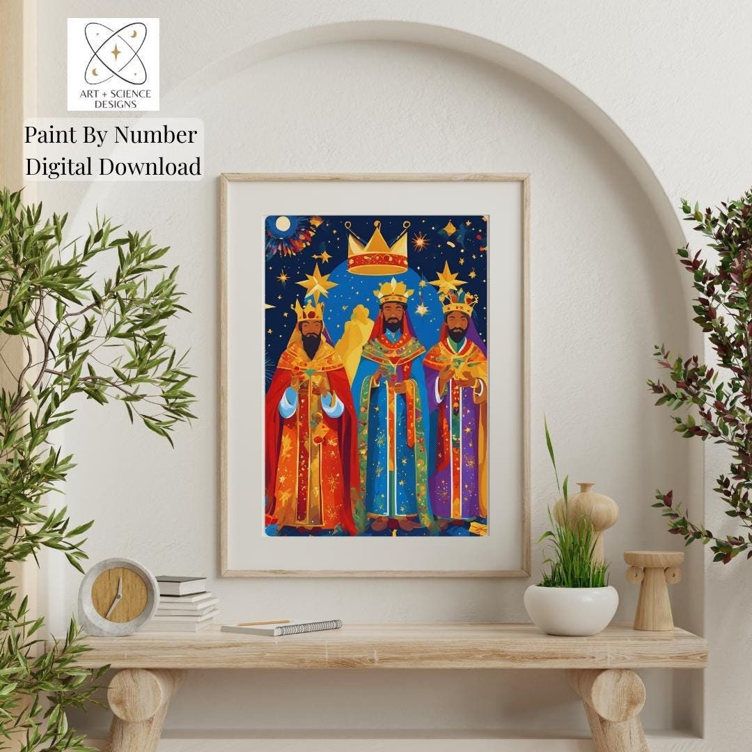 Three Kings Paint-by-number: DIY Christmas Craft (digital Download) - Etsy