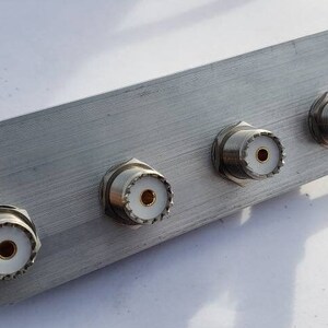 PL-259 4 Port Bulkhead Wall Mount. SO-239 Patch Panel Ham Amateur Radio ...