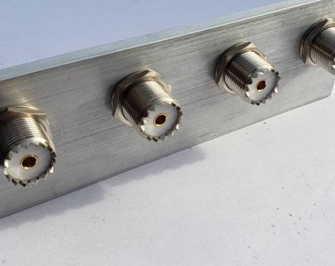 PL-259 4 Port Bulkhead Wall Mount. SO-239 Patch Panel Ham Amateur Radio ...