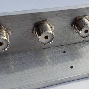 PL-259 4 Port Bulkhead Wall Mount. SO-239 Patch Panel Ham Amateur Radio ...