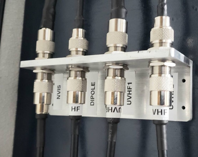 PL-259 4 Port Bulkhead Wall Mount. SO-239 Patch Panel Ham Amateur Radio ...
