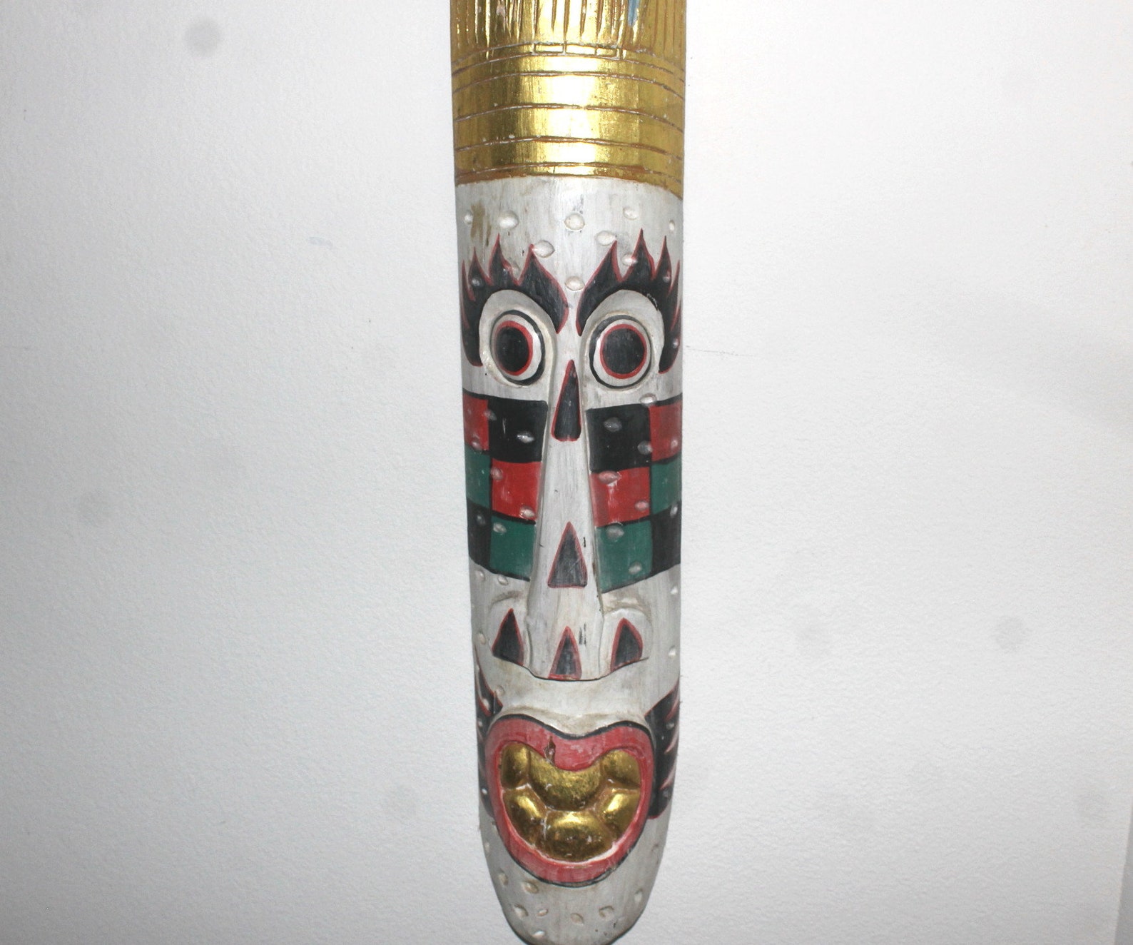 Vintage Tiki Mask Wall Hanging-hand Carved Albesia - Etsy