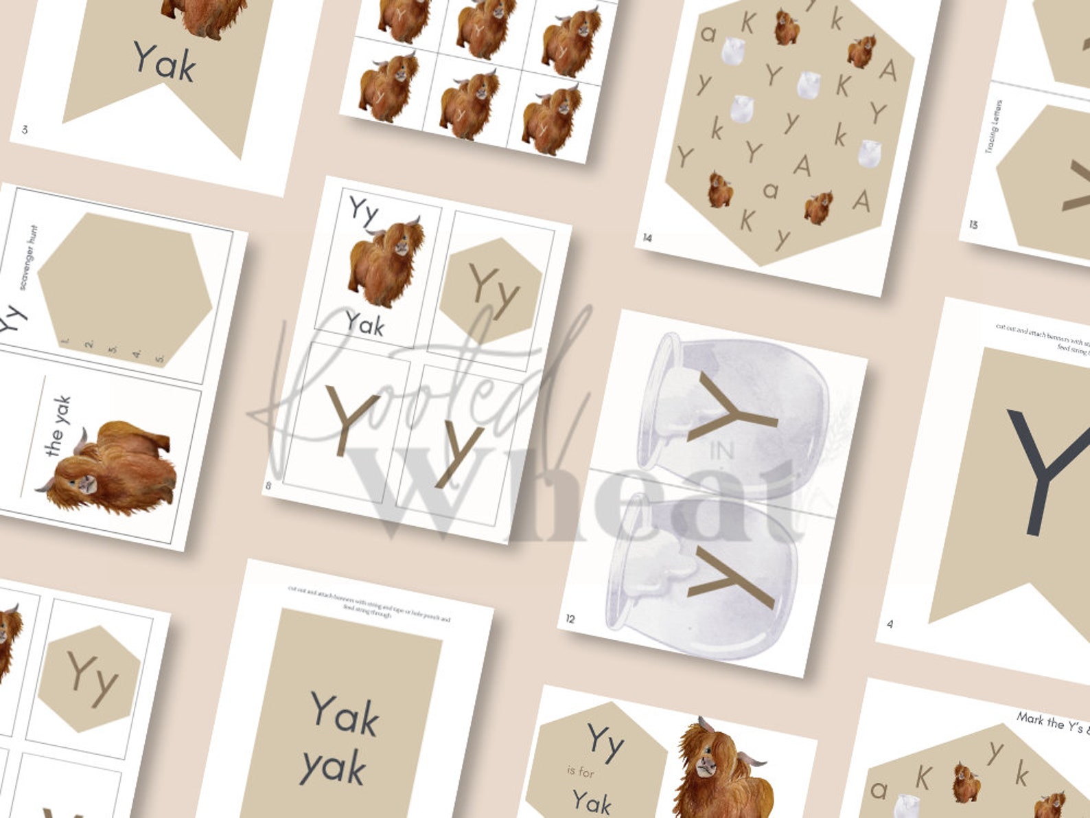 Y LETTER MORNING BASKET Y is for Yak Alphabet Learning Preschool ...