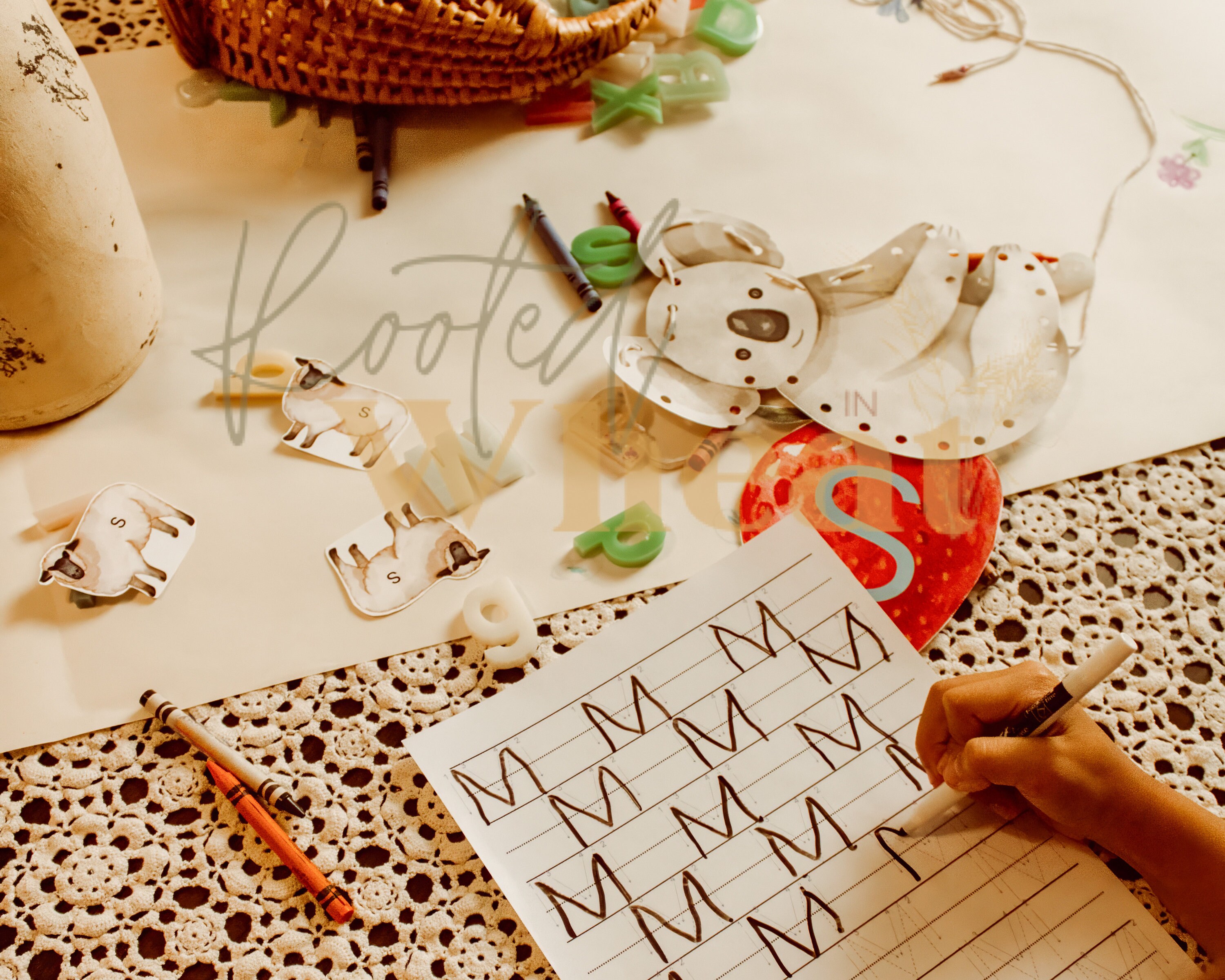 E LETTER MORNING BASKET E is for Elephant Alphabet Learning Preschool ...