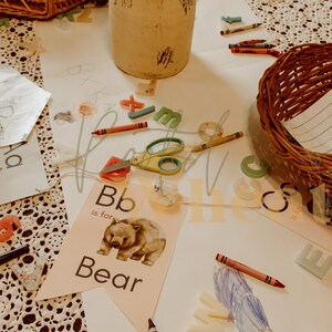 E LETTER MORNING BASKET E is for Elephant Alphabet Learning Preschool ...