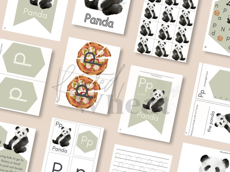 P LETTER MORNING BASKET P is for Panda Alphabet Learning Preschool ...