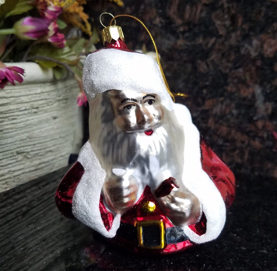 Norman Rockwell Santa Claus Mercury Glass Tree Ornament Collection ...