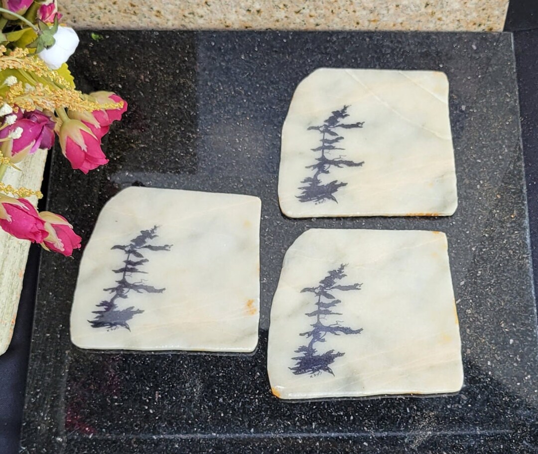 Granite Rock Coasters - Set of 3 - Etsy