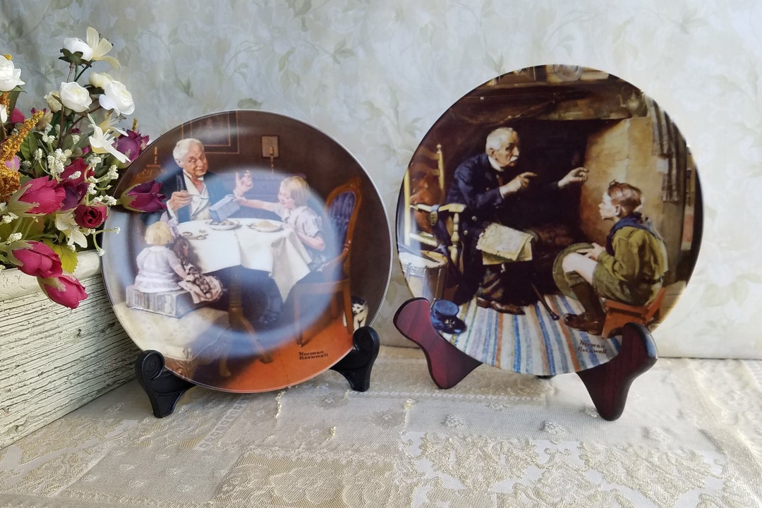 Norman Rockwell 80's Collectible Plates/two Variations - Sold ...
