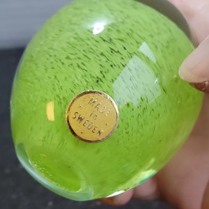 Swedish Art Glass Egg Paperweight - 3.25"h - Etsy
