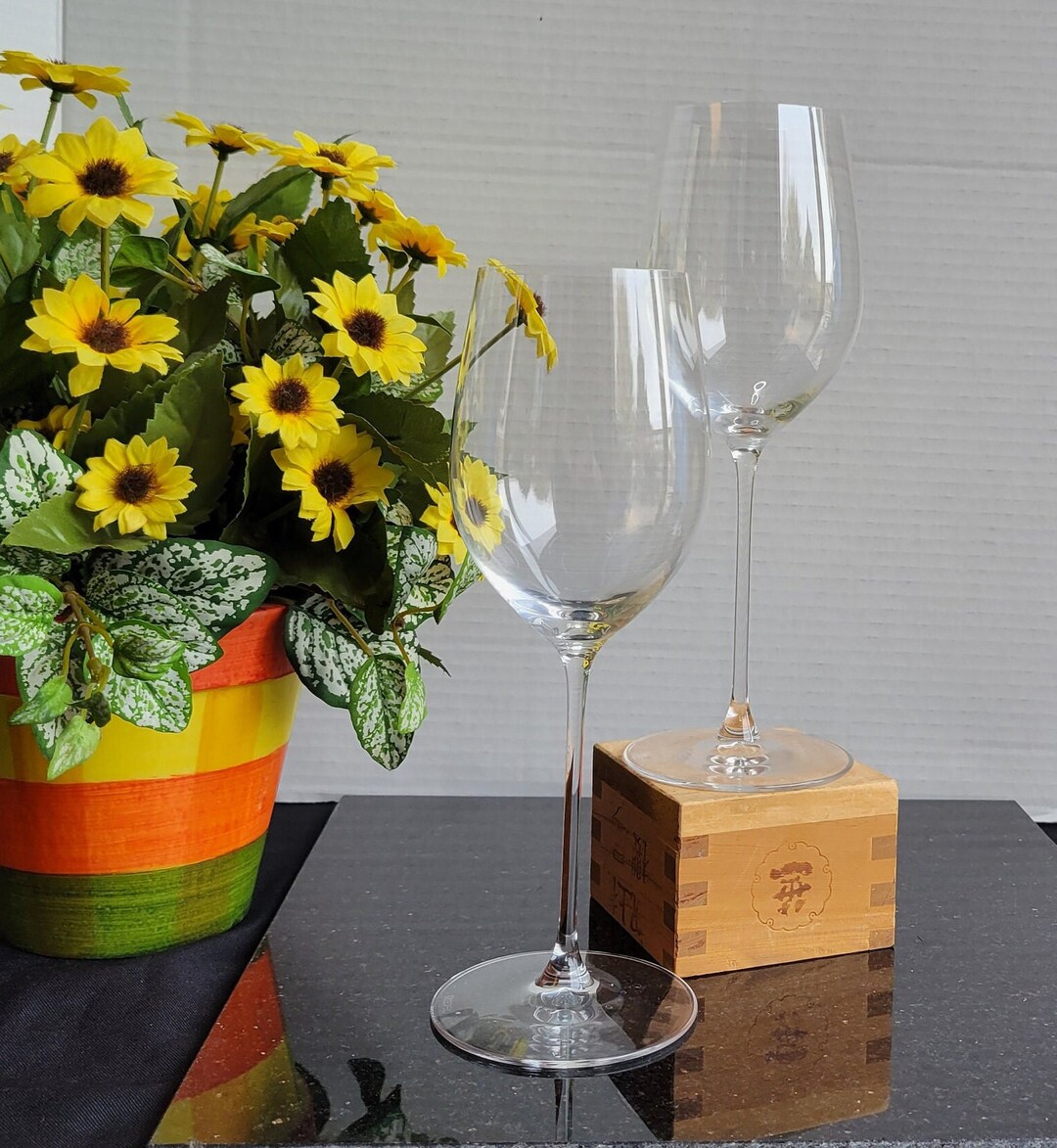 Vintage Riedel Crystal Wine Glasses Set of 2 - Etsy