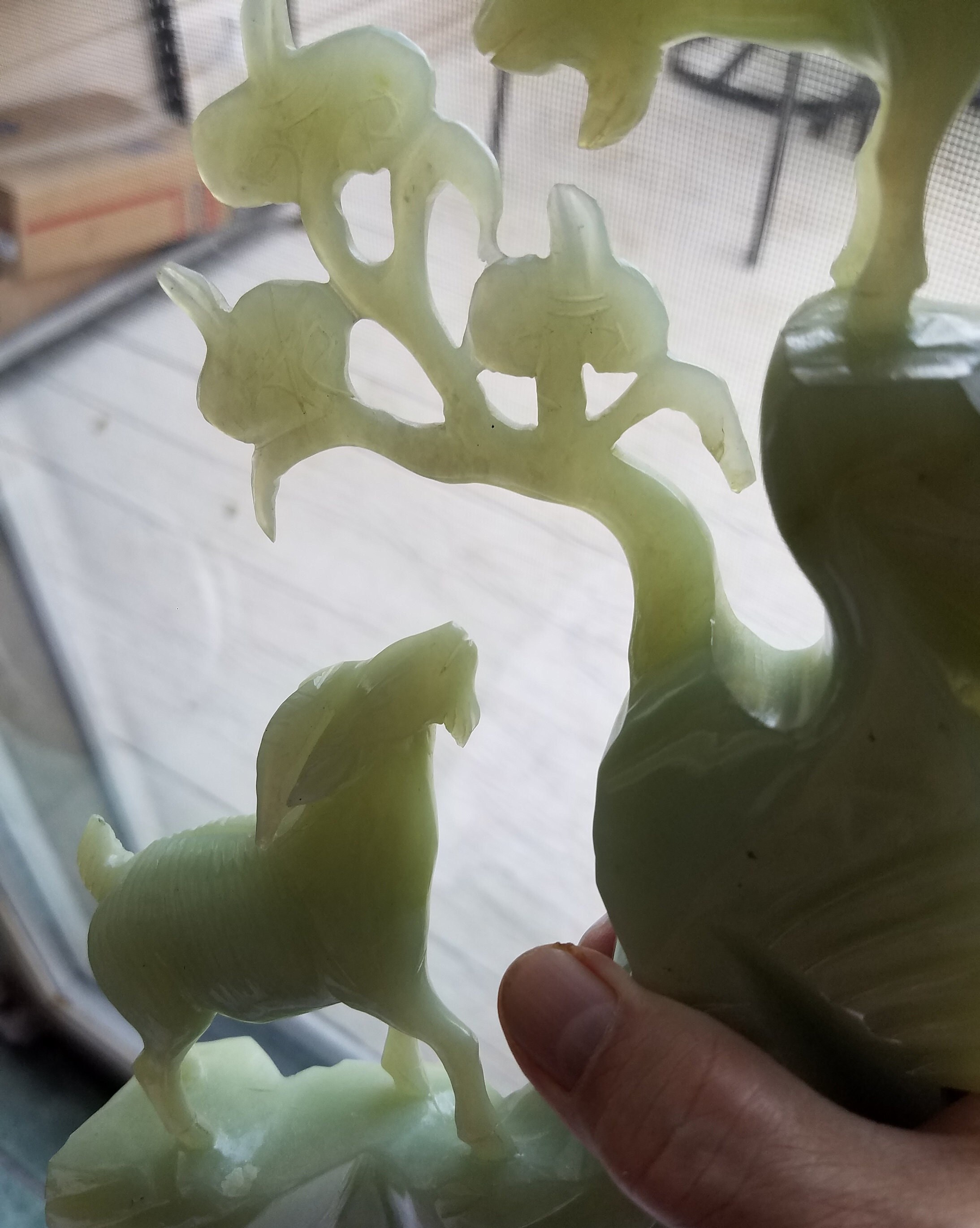 Chinese Jadeite Carving Goat Sculpture - Etsy