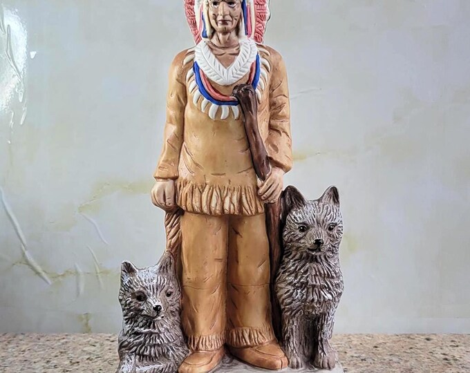 Vintage Ceramic Native American Indian Chief Figurine - 8.5"h - Etsy