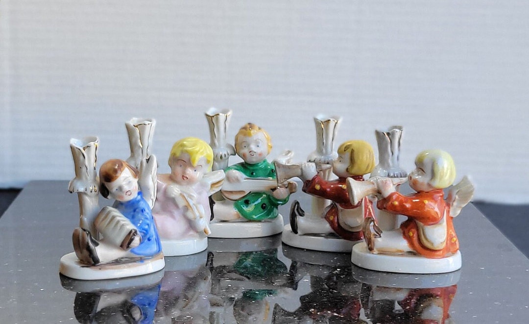 Vintage Ceramic Musical Bud Vase Angel / Set of 5 / 2.75"h - Etsy